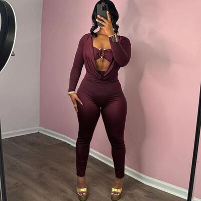 DOUCIU Autumn Street Personality Basic Solid Color Sports
