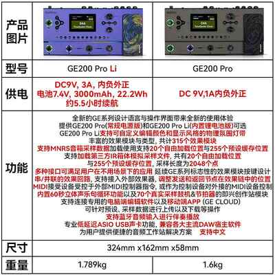 MOOER魔GE2耳0GE1500pro环电吉他综效果器音箱模拟乐句循合鼓机伴