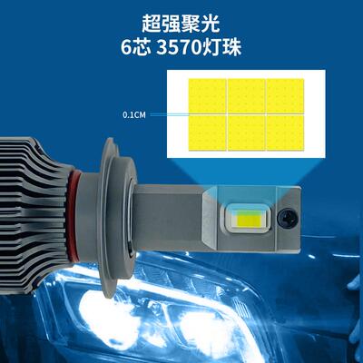 CSP3570超高亮聚光直接替换汽车LED大灯H4LED车灯泡H7led大灯