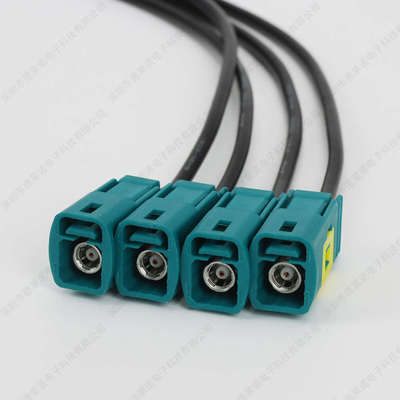 罗森版Mini-Fakra迷你4合1线束连接器LVDS线转接测试线四腔非防水