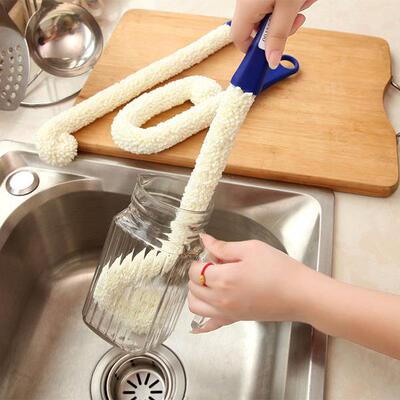Flexible Red Wine Glass Stemmed Glass Cleaning Brush with Lo
