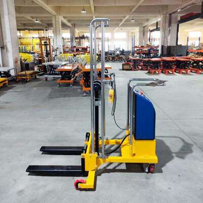 普尔夫非标手动液压堆高车叉腿式加宽堆高车电动装卸叉车堆垛机