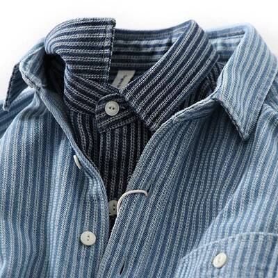 Men's Long Sleeve Textured Stripe Western Snap Shirt- White