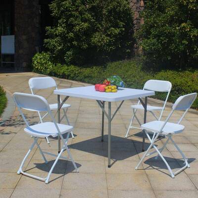 F68户外阳台桌椅庭院带伞桌椅休闲折叠桌椅组合套装三件套室外桌