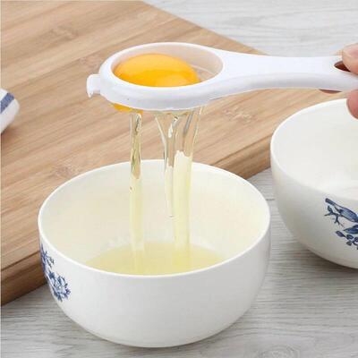 Egg Yolk Separator Egg Divider White Plastic Convenient Hous