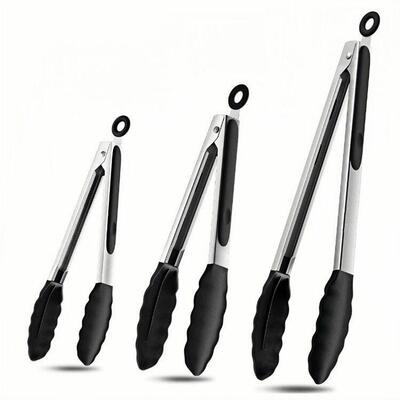 Multipurpose Food Tongs 多功能不锈钢食品夹烤肉牛排夹