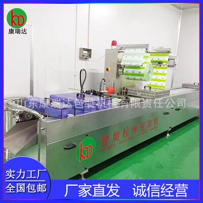 连续拉伸气调保鲜包装机食品全自动拉伸膜真空包装机牛排包装机