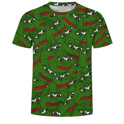 Sumer Hot Meme Pepe Frog T Shirt Men Summer Fashion 悲伤青蛙