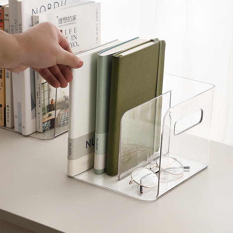 Transparent Bookshelf for Home and Office Desk, Book Classif