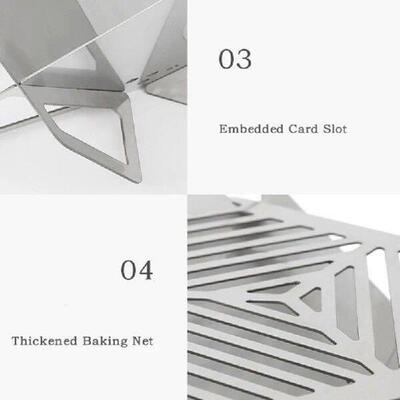 Portable Card Type Barbecue Stove Detachable Barbecue Grill