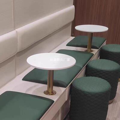 现代奶茶壁饮品店蛋糕店咖啡厅gwfc-8网小卡红款装圆桌靠墙壁挂桌