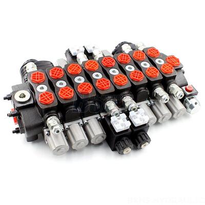 SD8多路换向阀 90L 8联 200bar G1/2 电磁+一控二液压分配阀