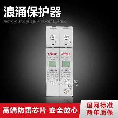 智美ZMB9-40 2P电涌保护器浪涌保护器防雷避雷器家用开关220v