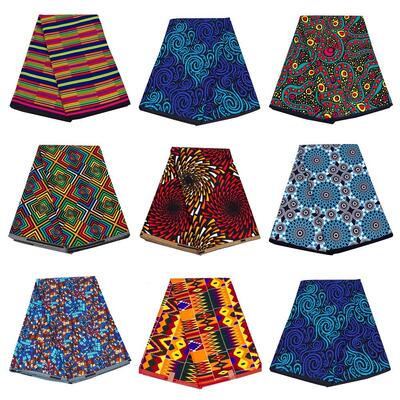 Printed wax printed cotton fabric Ankara printed floral