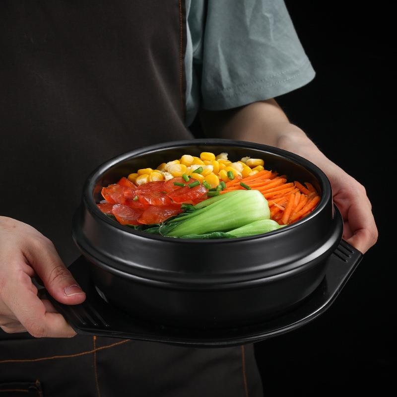 韩国石锅店饭专拌用家用煲仔饭韩小砂锅耐高石锅温饭商用陶瓷式米