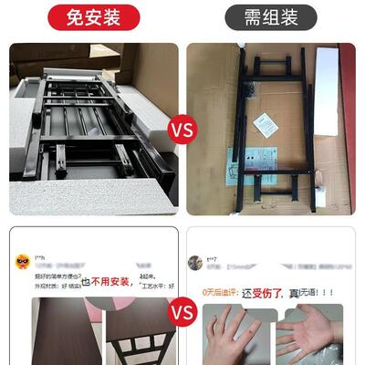 可折叠电脑桌台子式卧室家用办公型习小户书学桌简易长方形GSFWTA