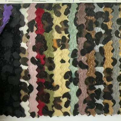 现货小批秋冬马毛豹纹斜纹底布箱包鞋帽装饰皮革面料服装辅料批发