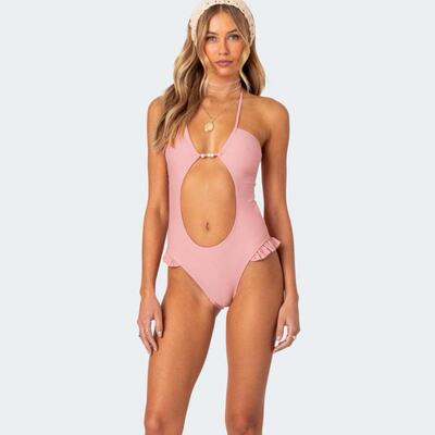 Jumpsuit bikini strap triangle backless tight fitting