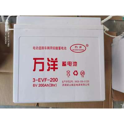 万洋蓄电池6-EVF-100 3-EVF-200 6v200ah洗地机电瓶12v120ah100ah
