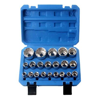厂家汽修套筒套装19件套21pcs 1/2大飞六角梅花套筒扳手组合工具