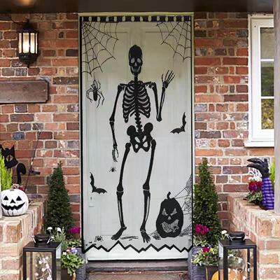 Halloween Spider Bat skull curtain Lace party decorations