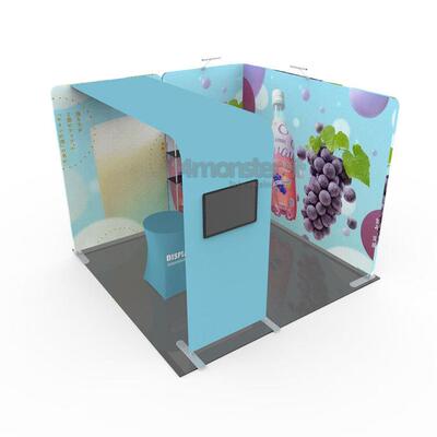 3x3标准快幕秀摊位造型贸易展览会广告展示专用背景可随意搭配