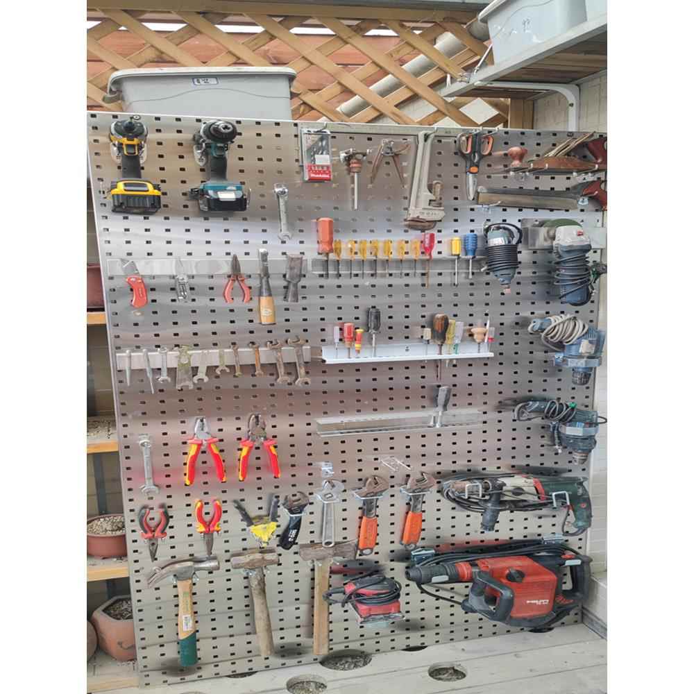 加厚304不锈钢洞洞板层板五金工具挂板挂钩烘焙工具墙置物架