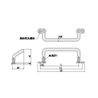 304不锈钢U型拉手不锈钢圆形把手不锈钢取手工厂直供A-1077S