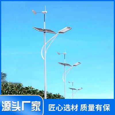水平轴灯风光互补路 新能源风发电 太阳能ACJ板照明路灯 5机W力整