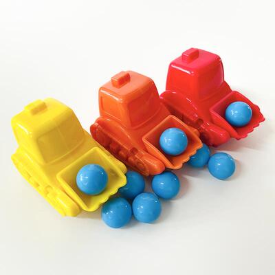 筑路迷宫配件运球小铲车玩具男孩车子珠子儿童益智闯关回力车玩具