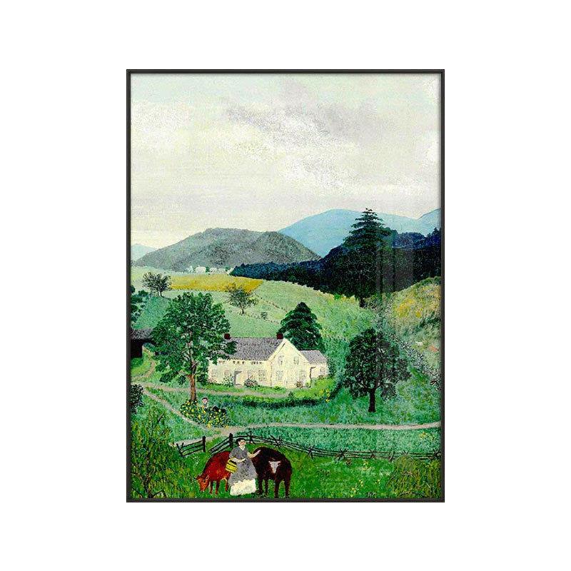 摩西奶奶挂画清新风景田园壁画餐厅卧室摆画农村风光治愈系装饰画