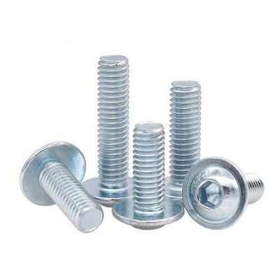 10.级内螺六角半圆带垫9钉GB70.4碳钢438垫圆杯螺丝镀锌带内六角