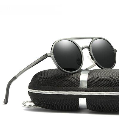 thewangs studioRound Polarized sunglasses for men Aluminum