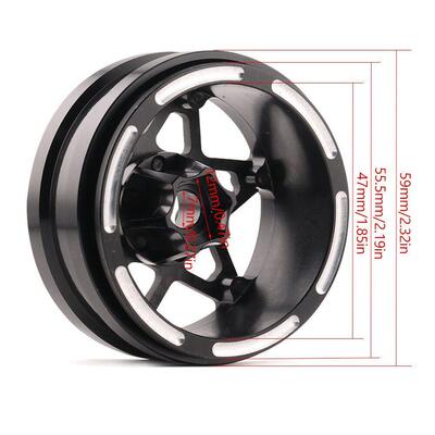 1.9寸碳纤维轮毂1/10仿真攀爬车SCX10 TRX4 Capra管架车 LCG轮胎