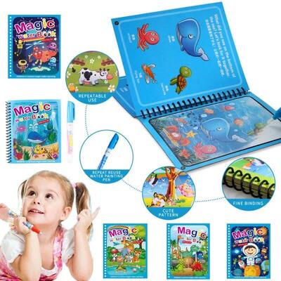 Drawing Coloring Books for Kids Magic Water Book with Pen 2