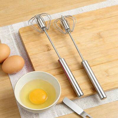 Manual Press DIY Rotating Egg Beater, Baking Cream Mixer, St