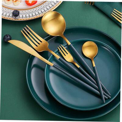 Knife, fork, spoon chopsticks set thin style simple and luxu