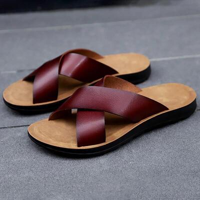 Slippers For Men Leather Slippers Flipflops Sandals Men 鞋