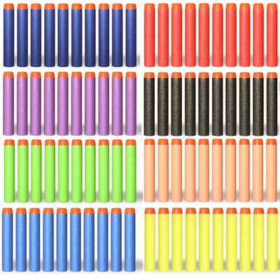 7.2cm 100pcs For Nerf Soft Bullets Darts Round Head Refill S