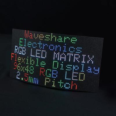 RGB-Matrix-P2.5-96x48-F全彩LED点阵距柔性显示屏亮度可调可弯曲