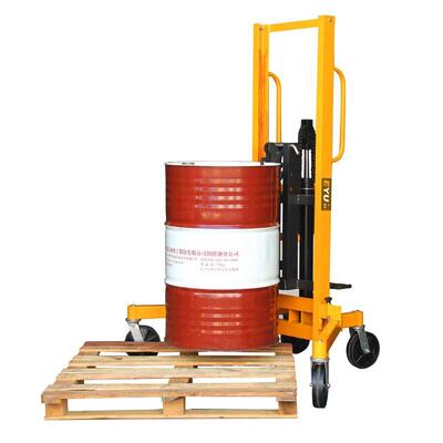 EY-TD400B手动油桶堆高车鹰嘴式升高车宽腿高脚多功能油桶卸装车