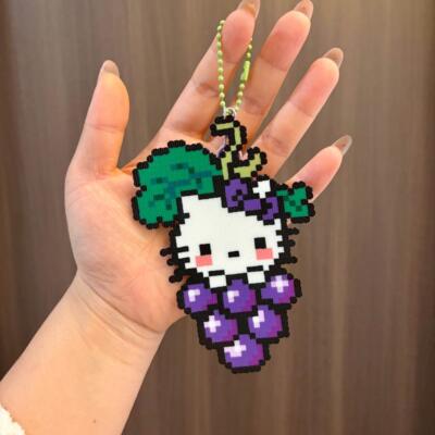 素风一串葡萄Hello K拼itty手像工豆成品挂件