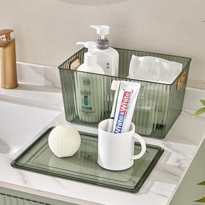 Cosmetics Box, Desktop Organizer for Home Use, Covered Bathr