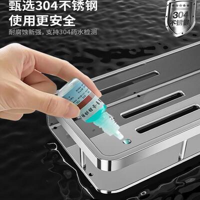 304不架锈钢浴置物架卫免打孔厕所洗漱手室台壁挂OWX墙上生间收纳