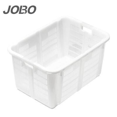 巨博(JOBO) 商用厨房储物收纳筐白色蓝色大号塑料菜筐箩筐周转篮