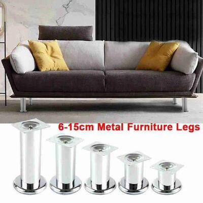 1pcs 6-15cm Metal Furniture Legs with Screws Chrome Plated