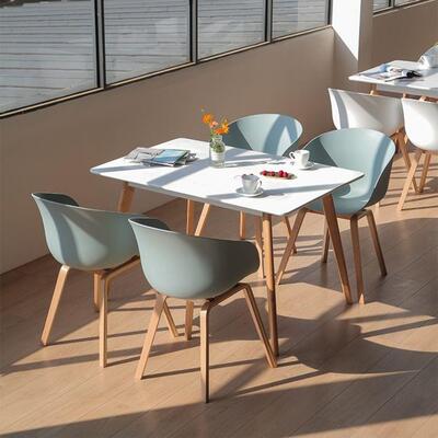 家餐椅LMT实木洽谈靠软背包曲木休闲椅4s店用简料约伊姆斯新塑凳