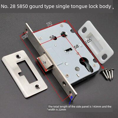 5850单舌室内执手锁/葫芦型锁体5058锁体锁芯通用型房门把锁实拍