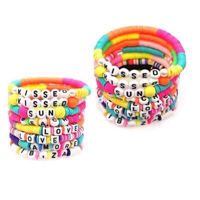 100pcs 6mm Mixed Square Alphabet Letter Beads Charms