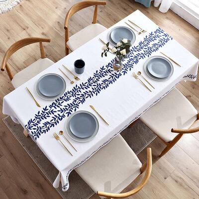Tablecloth Waterproof Table Cover Cloth Round Rectangular